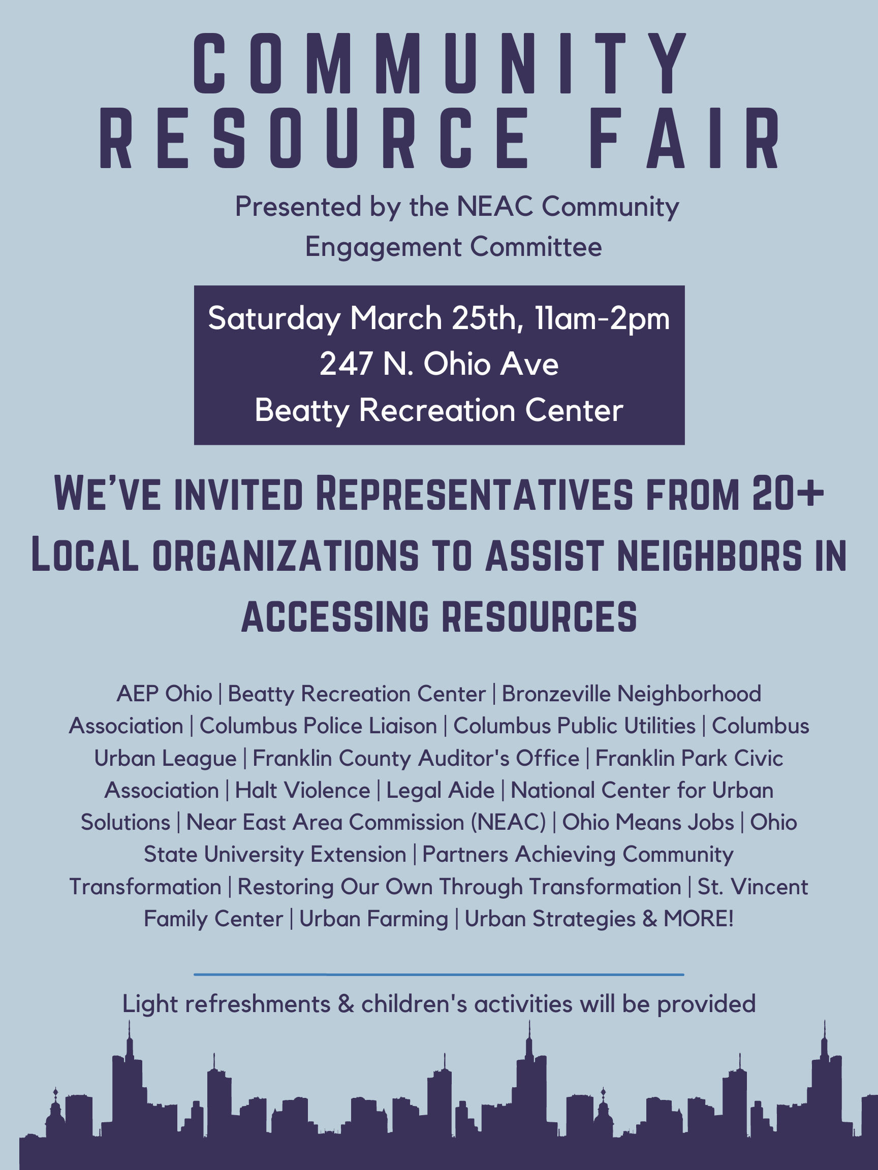 Near East Side Community Resource Fair | Center for Urban and Regional ...